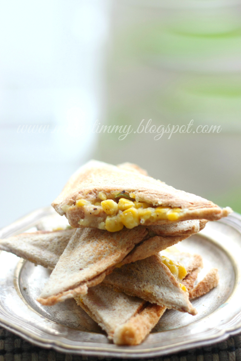 Merry Tummy: Corn Cheese Chilli Toastie