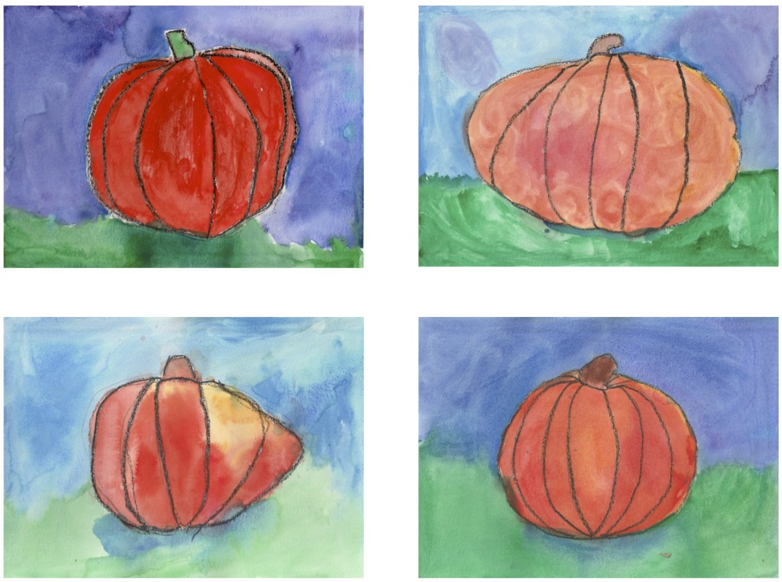 The Rolling Artroom: Watercolor Pumpkins (1st-3rd Grade)