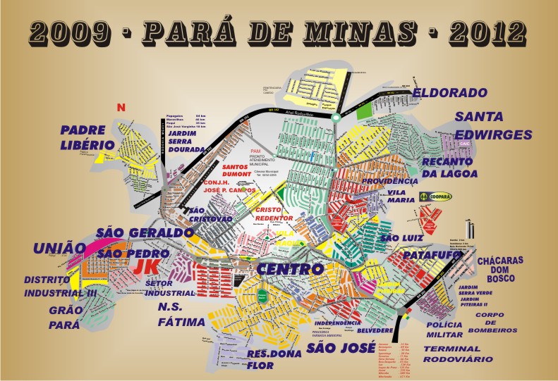 Planta Cartográfica Oficial de Pará de Minas: 161 Anos de Pará de Minas