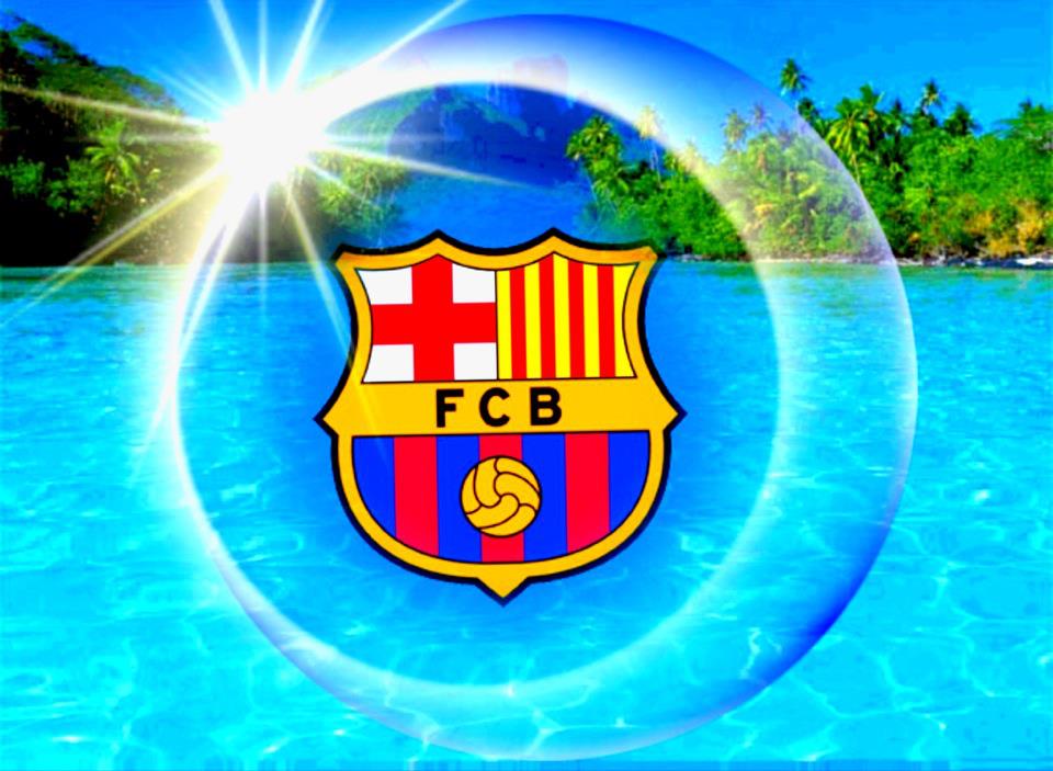 FOTO BLOG CULÉ: EL ESCUDO DEL BARÇA ENCIMA DEL MAR