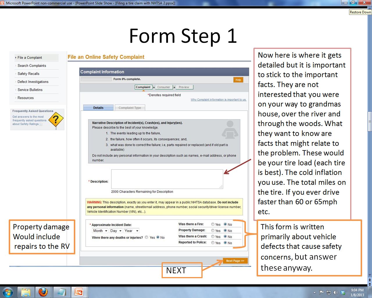 RV Tire Safety: Reporting tire failure to NHTSA Part 2