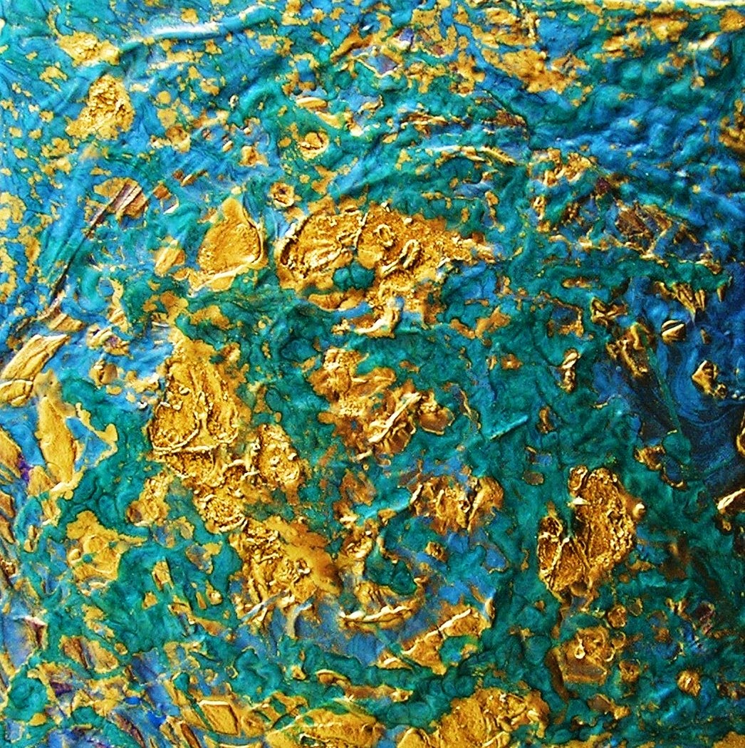 JULIA'S ART PATH PAINTINGS: TURQUOISE GOLD ~ #85 PAINTING A DAY ...
