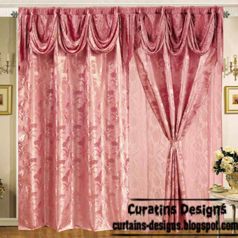 Blackout red curtain design, Spanish embossed curtain