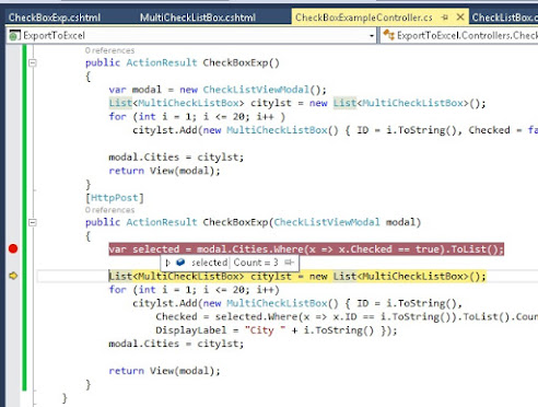 Dynamic checkbox List in Mvc
