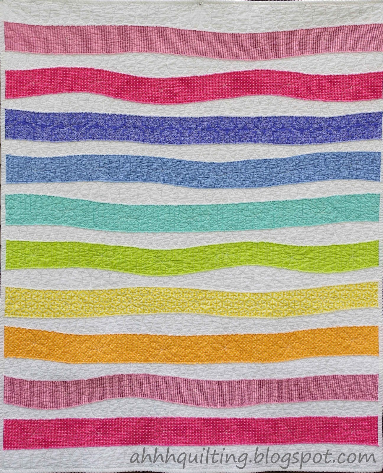 Rainbow Stripes Baby Quilt - Ahhh...Quilting