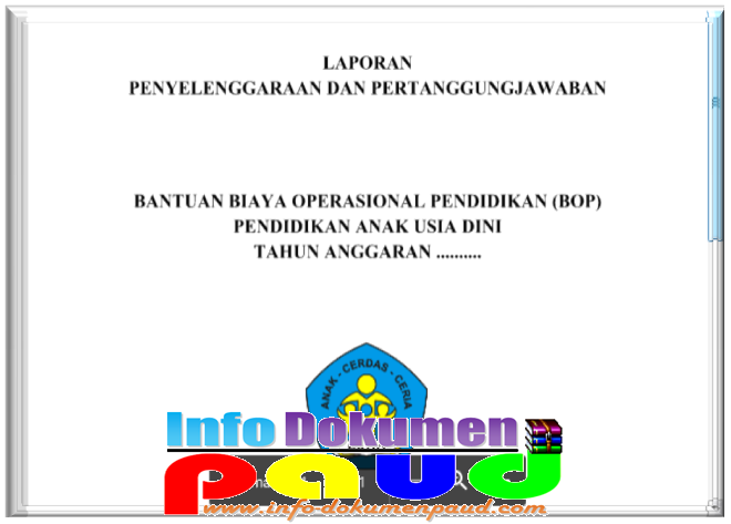 Contoh Laporan SPJ BOP PAUD Terbaru - Edukasi Guru