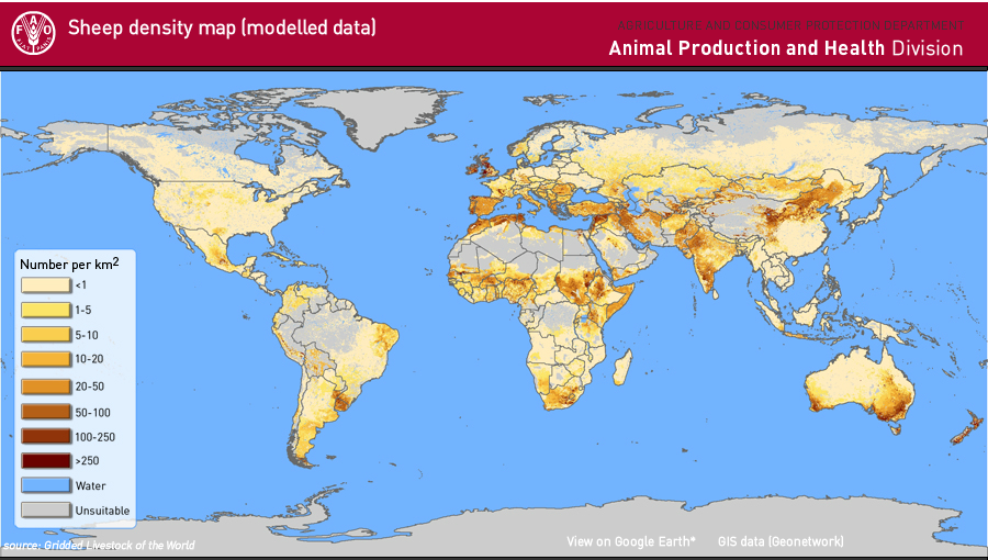 Global Sheep Density Map | Big Picture Agriculture