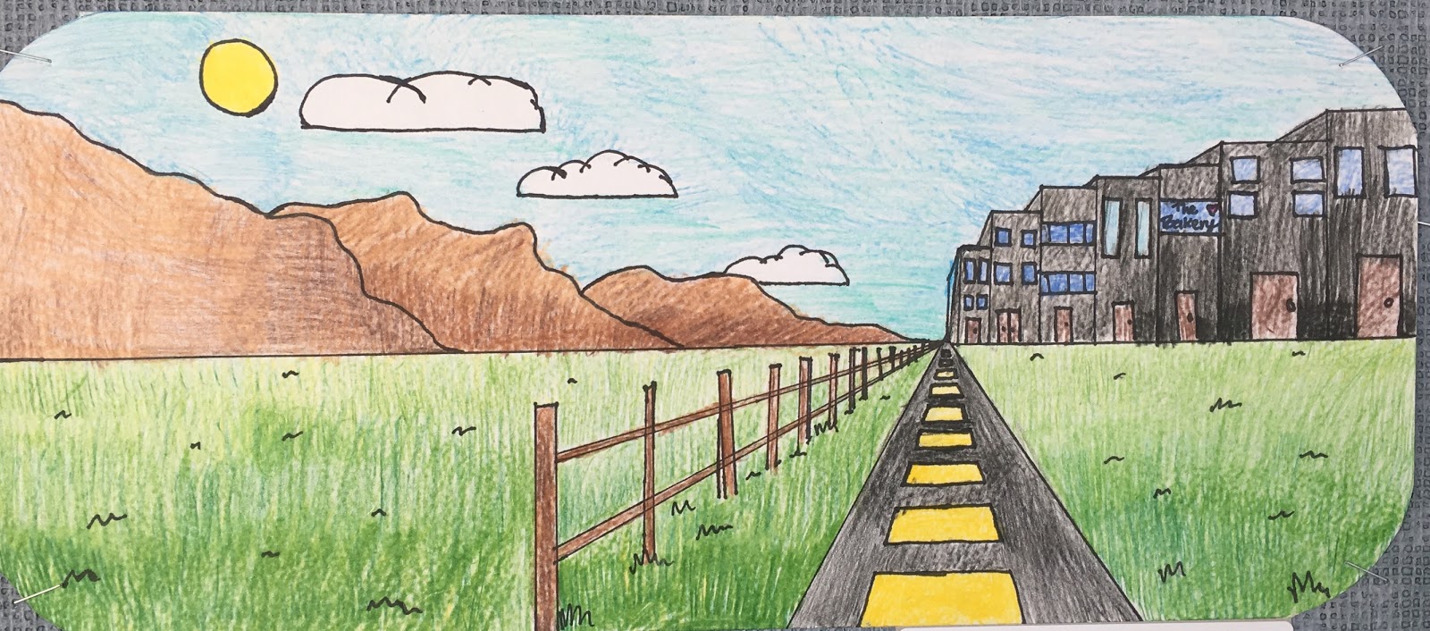 Mrs. Wille's Art Room: Rear view mirror drawings in 1 point perspective