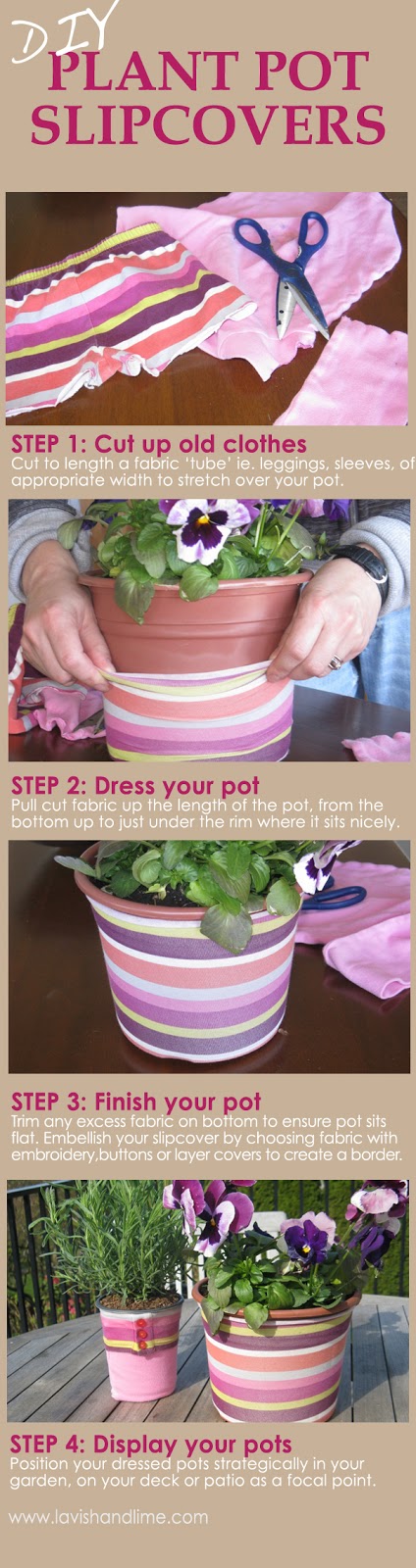 Lime Post: DIY Plant Pot Slipcovers
