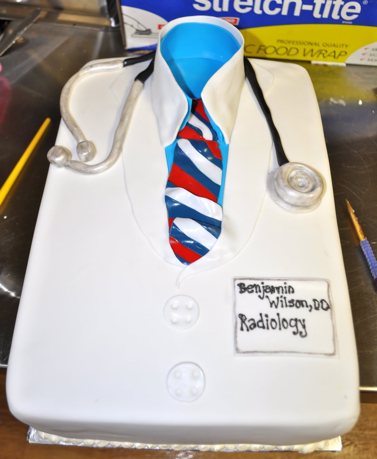 Leah's Sweet Treats: Doctors Lab Coat Graduation Cake