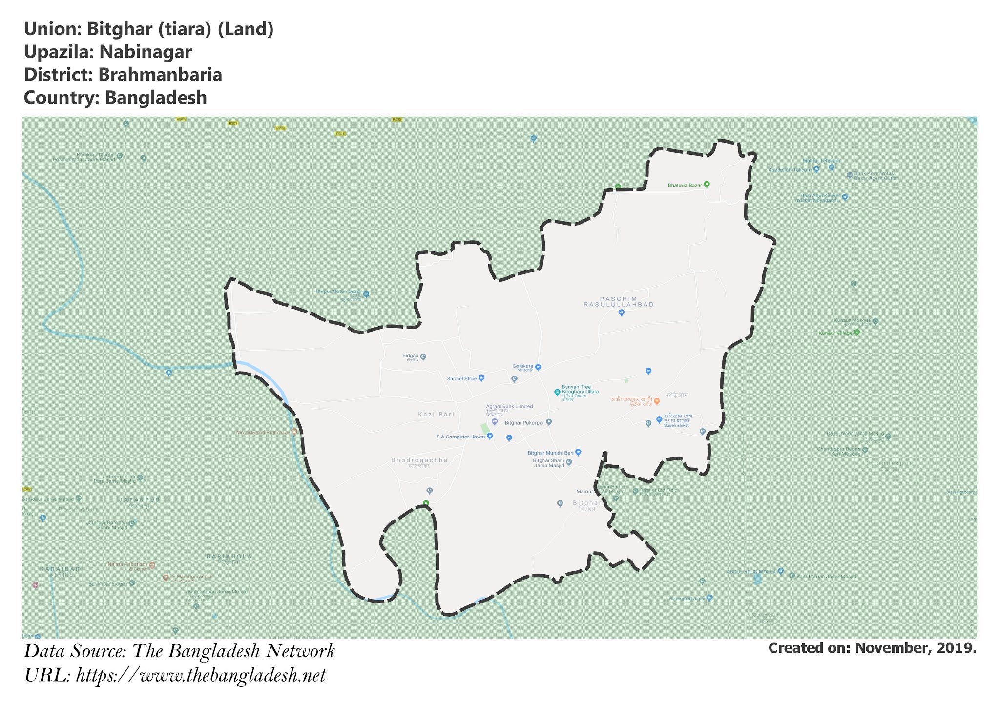 Bitghar (tiara) Union, Brahmanbaria