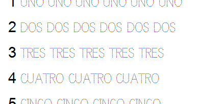 Escritura del 1 al 10