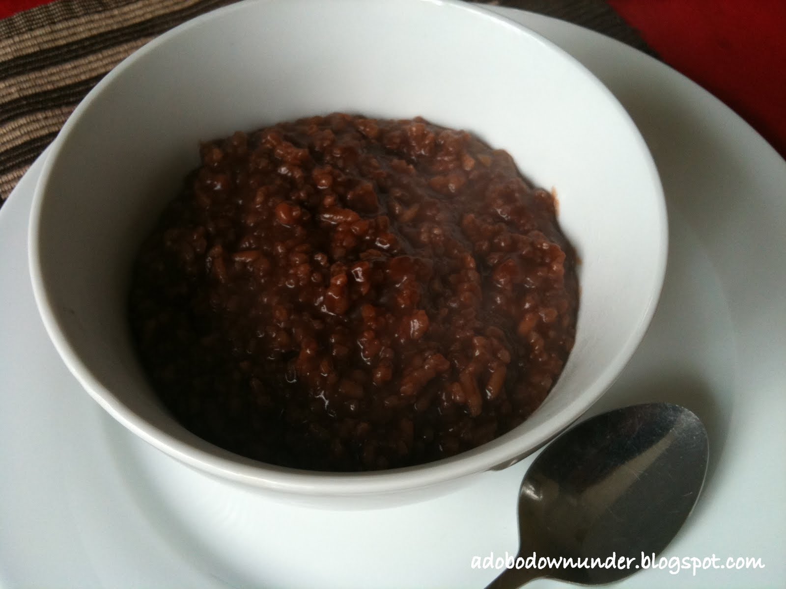 adobo down under: Champorado (Chocolate sticky rice pudding)