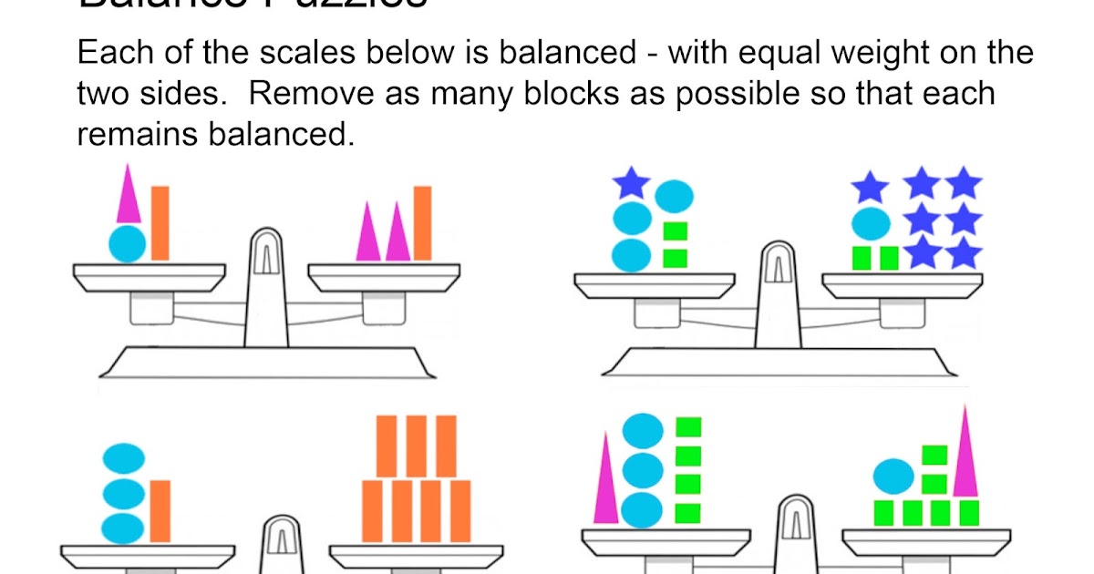 1001 Math Problems : Balance Puzzles