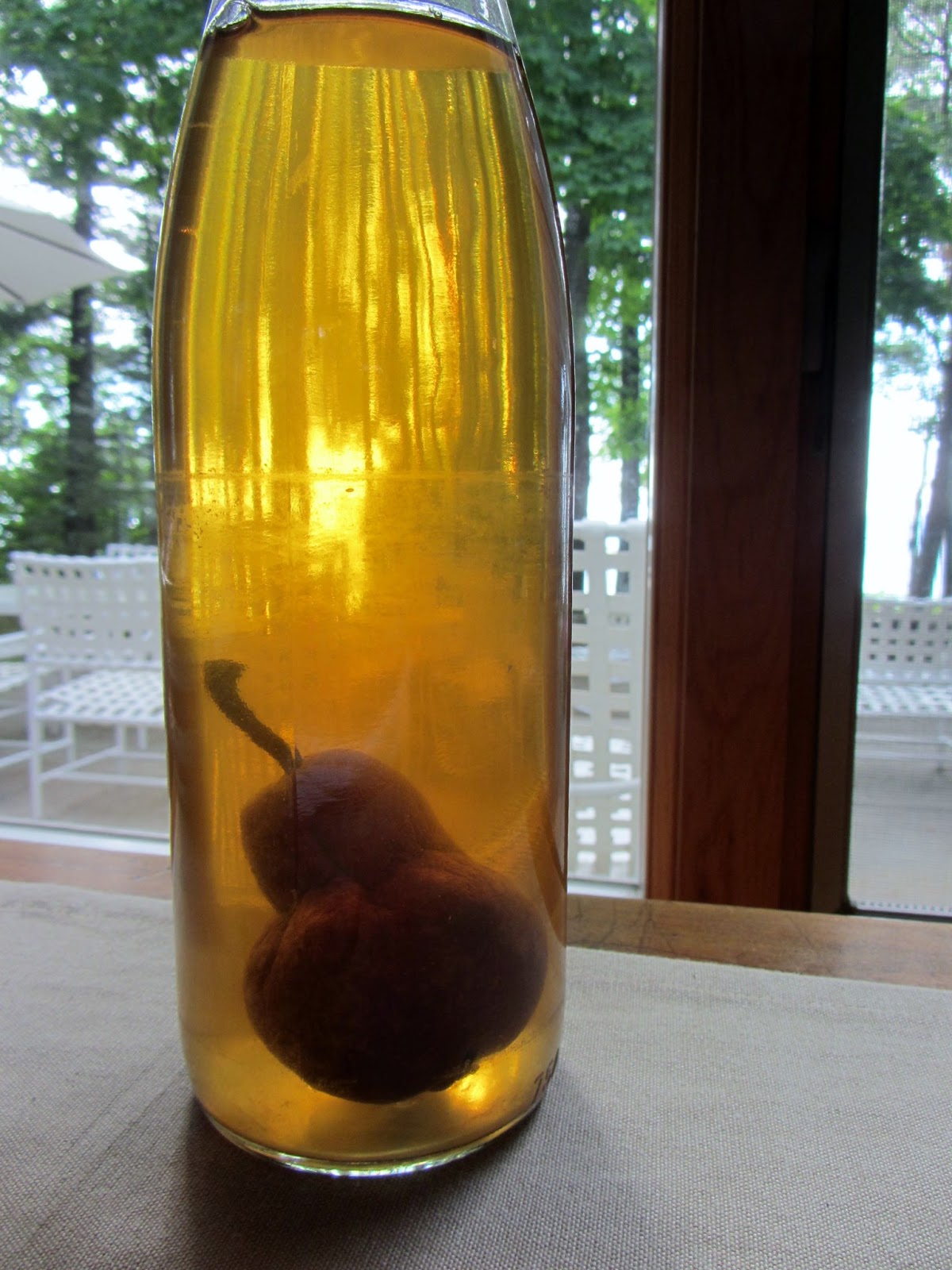 Moments of Delight...Anne Reeves: Pear in a Sofia Coppola Wine Bottle