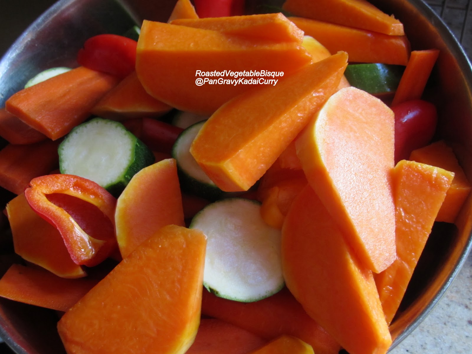 Pan Gravy Kadai Curry: "Roasted Vegetable" Bisque