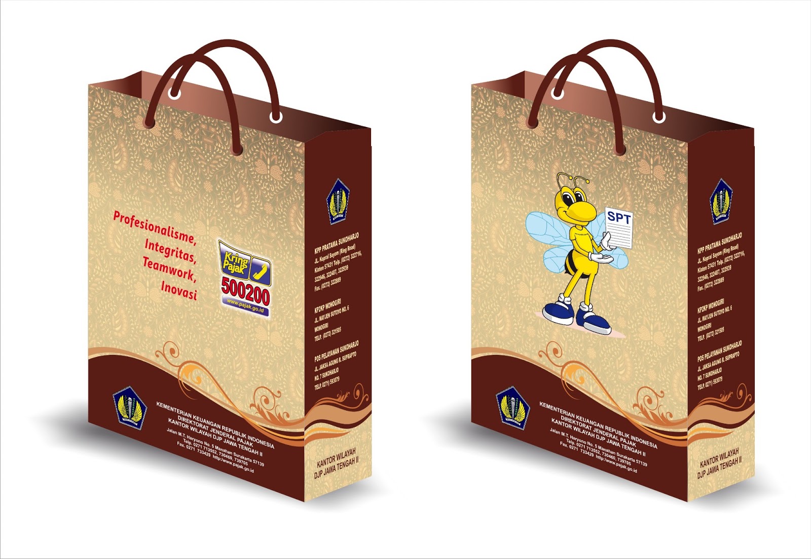 Desain Paper Bag Pajak - Cetak Brosur Jogja