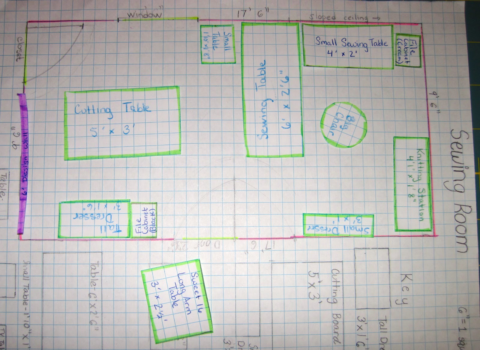 New Sewing Room Layout - Sylvia's Stitches