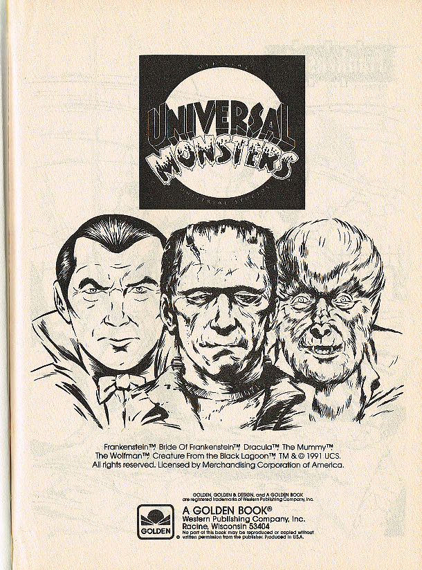 Zontar of Venus: Universal Monsters Coloring Book (Golden Book 1991)