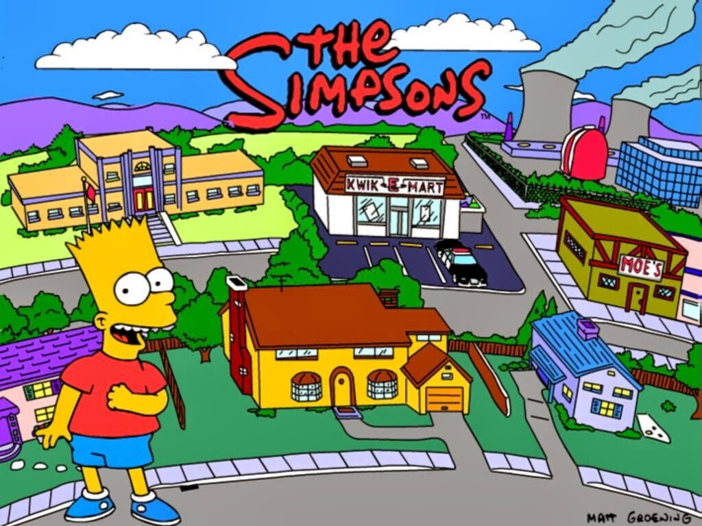 Fondo de Pantalla los simpsons el barrio springfield | Fondo Pantalla ...