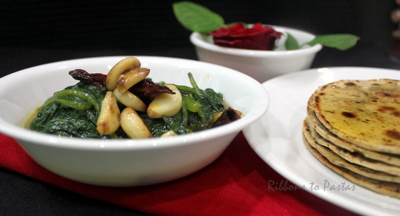Kashmiri Saag and Roti - Jammu Kashmir Special - Ribbons to Pastas
