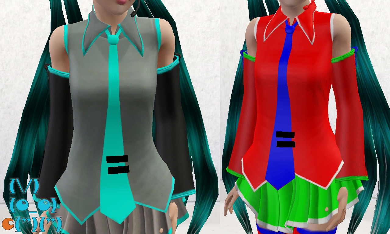 My Sims 3 Blog: Hatsune Miku Pack by Cyclo_Tripz