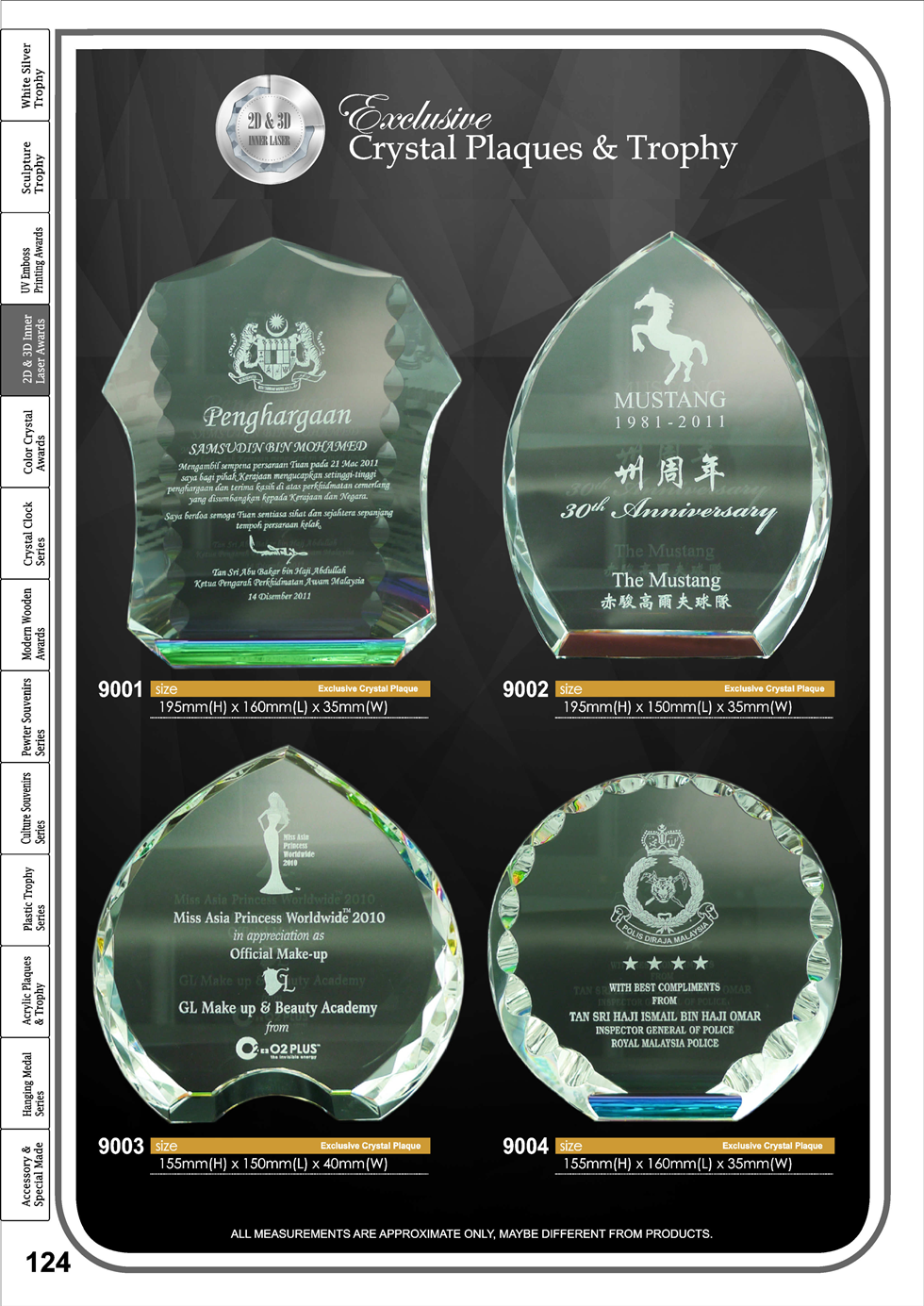 CRYSTAL PLAQUE | Trophy Supplier | Trophy Malaysia | Plaque Malaysia ...