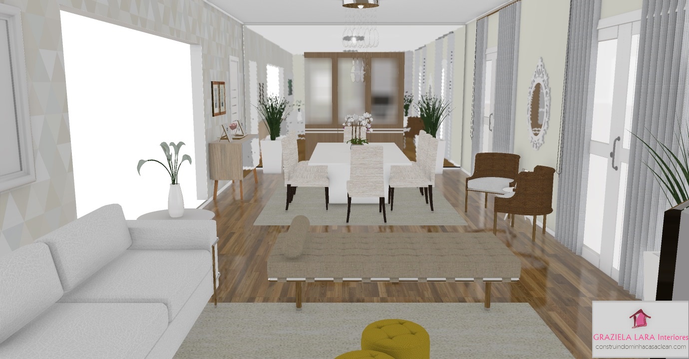 Projetos de Salas Integradas Modernas - Veja Como Decorar? | Construindo Minha Casa Clean