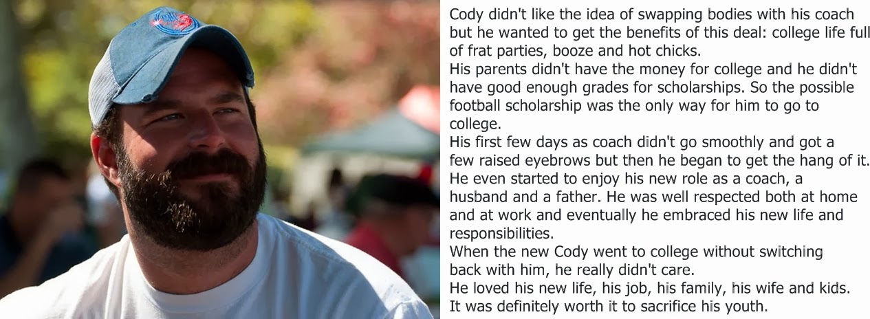 YoungTrevor's male body swap caps: A Coach's Plan - Cody's POV