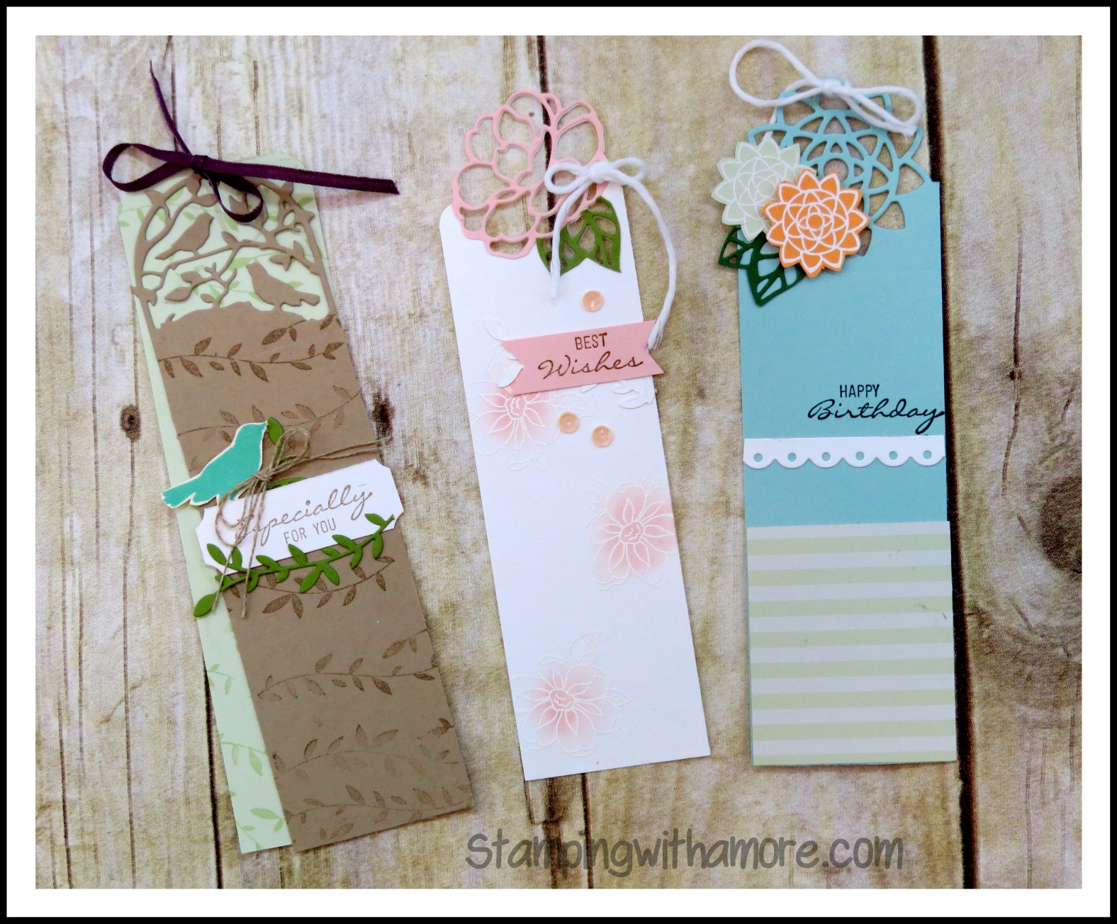 Stampingwithamore: STAMPIN'UP BOTANICAL BLISS BOOKMARKS