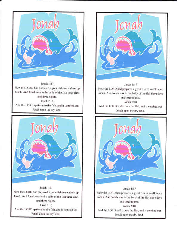 Children's Gems In My Treasure Box: Jonah And The Whale - ACTIVITIES ...