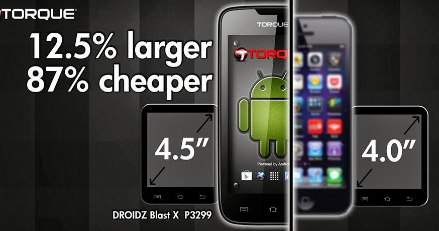 Torque Droidz Blast X Cheaper price 4.5 inch Android phone