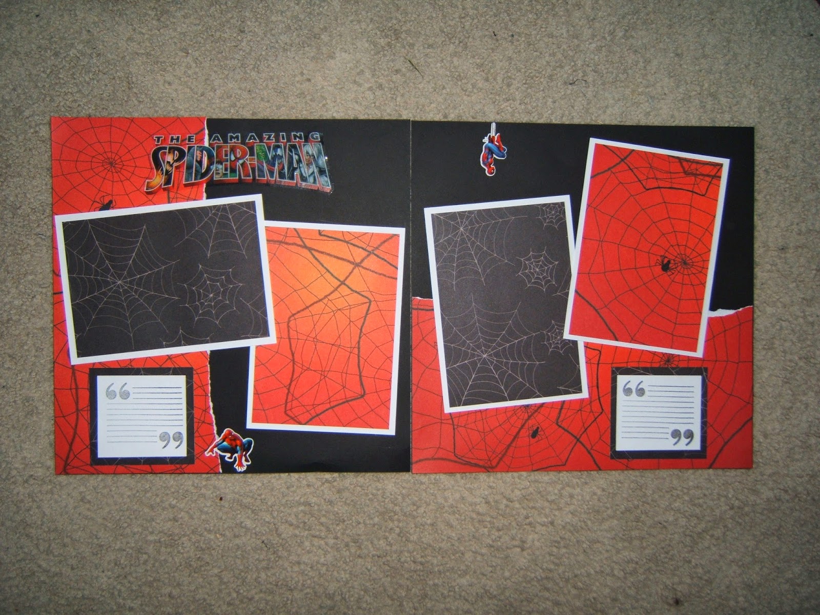 Made Just For You Scrapbooks: Spiderman Scrapbook Pages