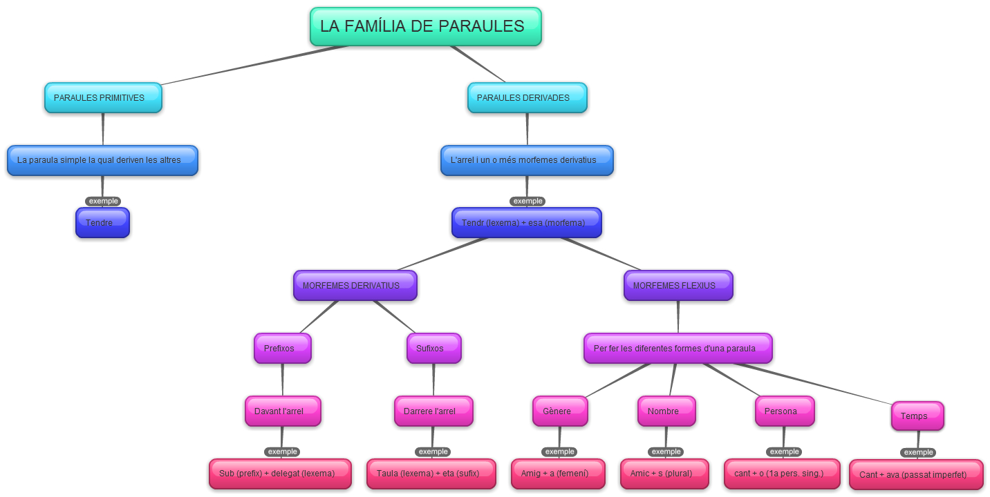 El blog de la Paula: Esquema de "La família de paraules"!!!