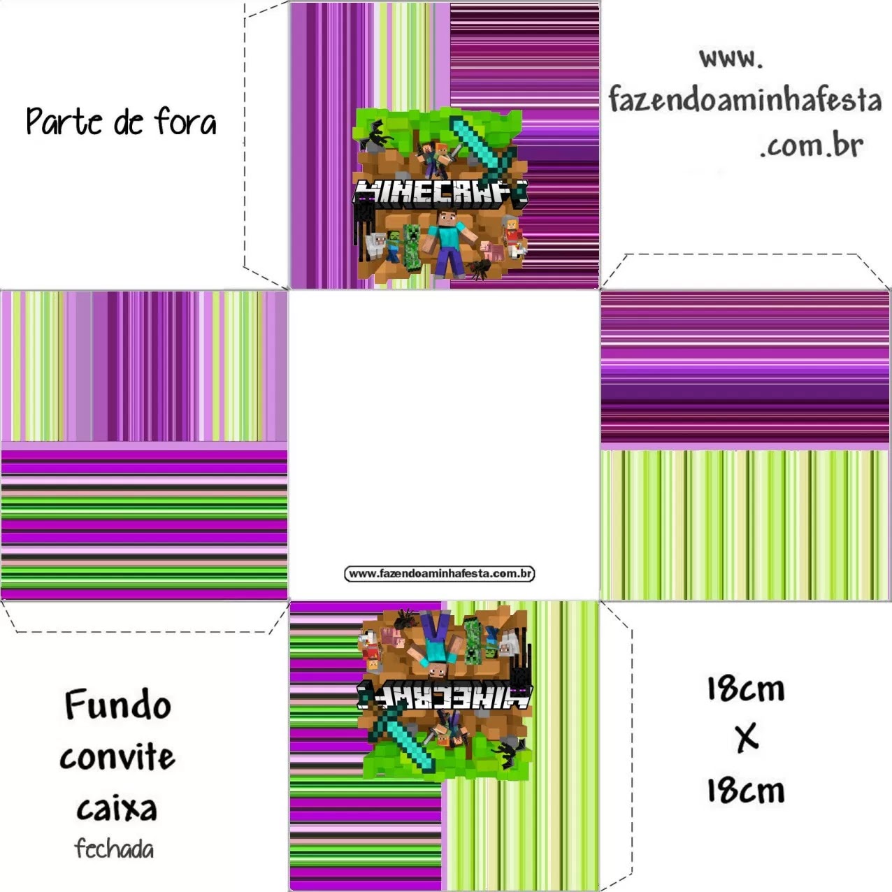 Minecraft Birthday Free Printable Boxes. - Oh My Fiesta! for Geeks