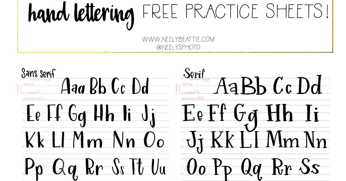 Beginners Guide to Hand Lettering! And a FREEBIE! neely beattie