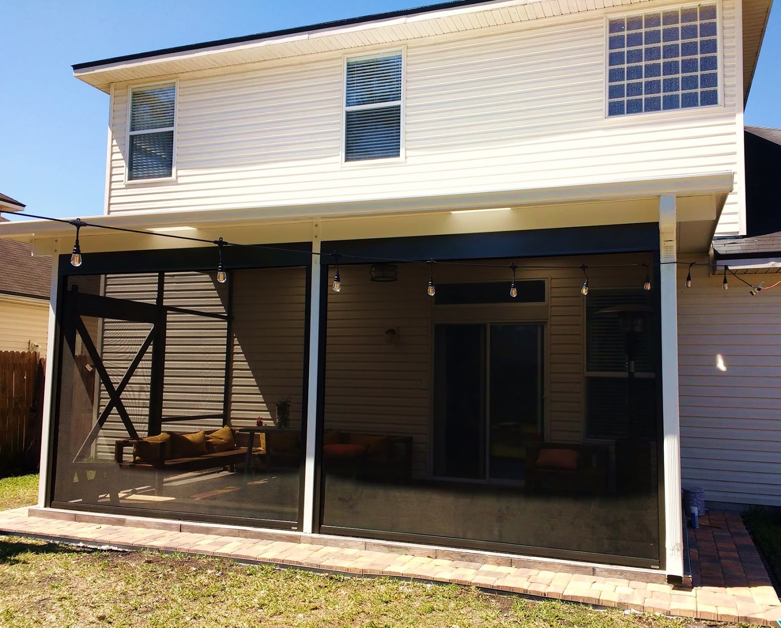 never2beezy: Our Dream Patio with Retractable Screen and Sliding Barn ...