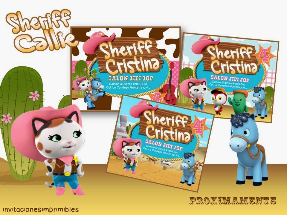 Invitaciones imprimibles: Sheriff callie
