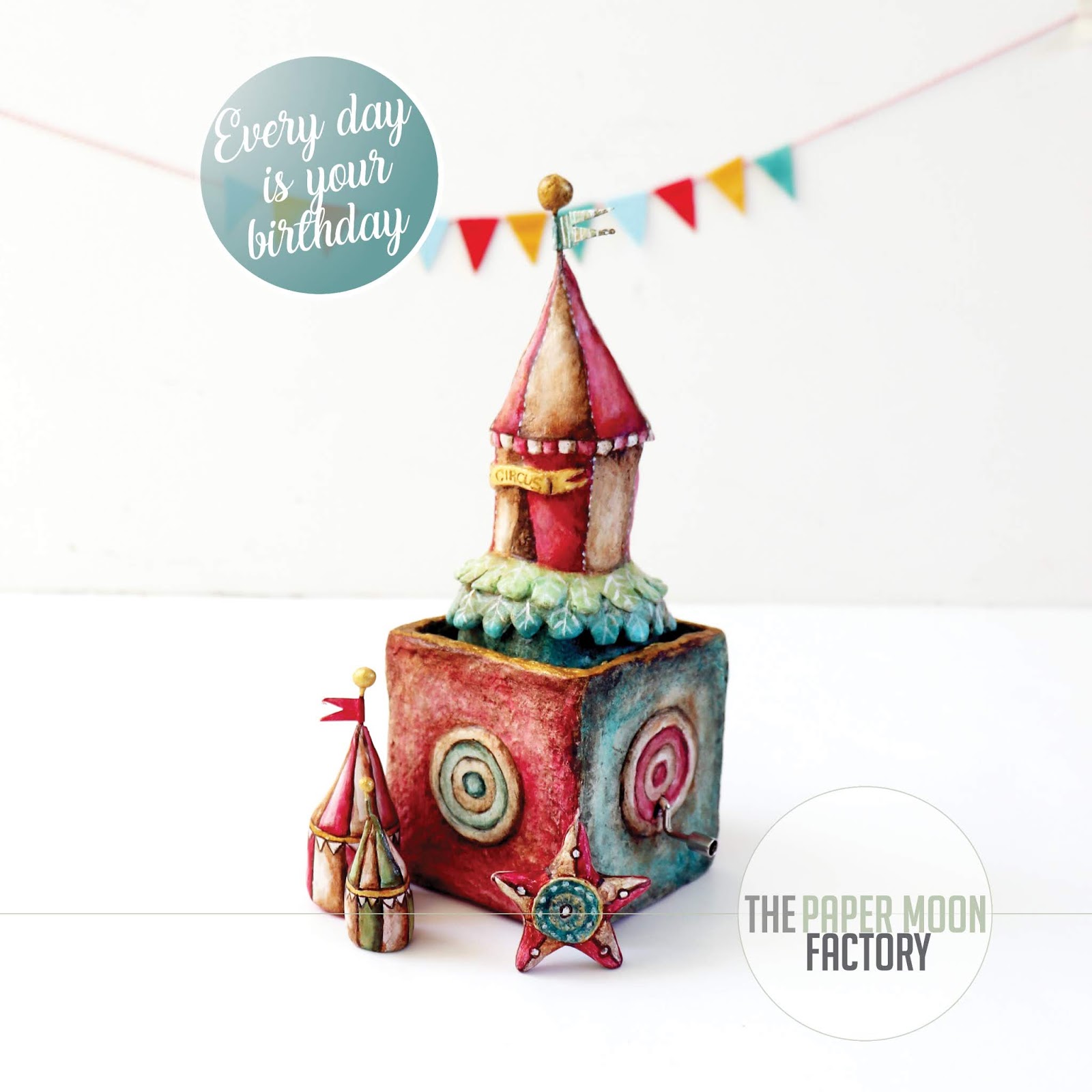 Paper mache Music Box Circus