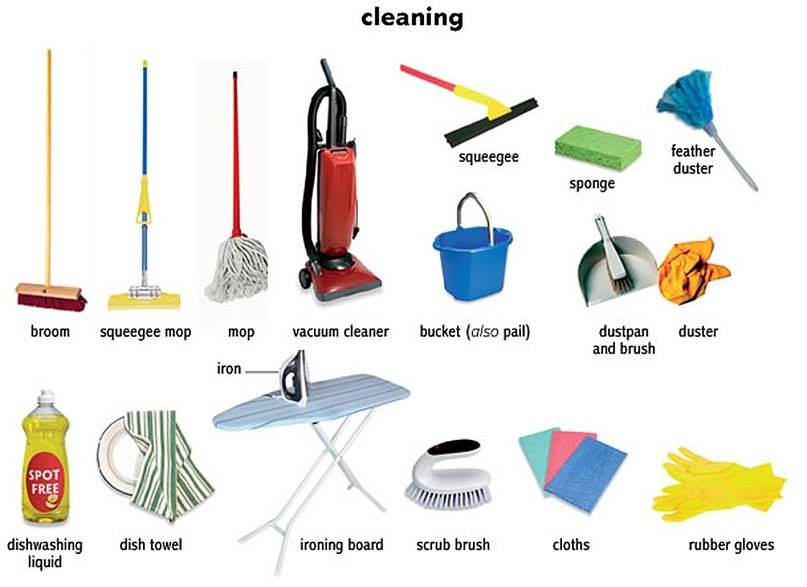 organic english. watch your english grow!: Cleaning things