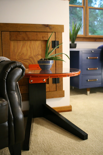 DIY Man Cave Basketball Goal Side Table | The Roots of Home