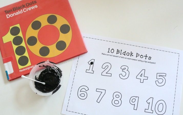 10 Black Dots Q-Tip Painting | School Time Snippets