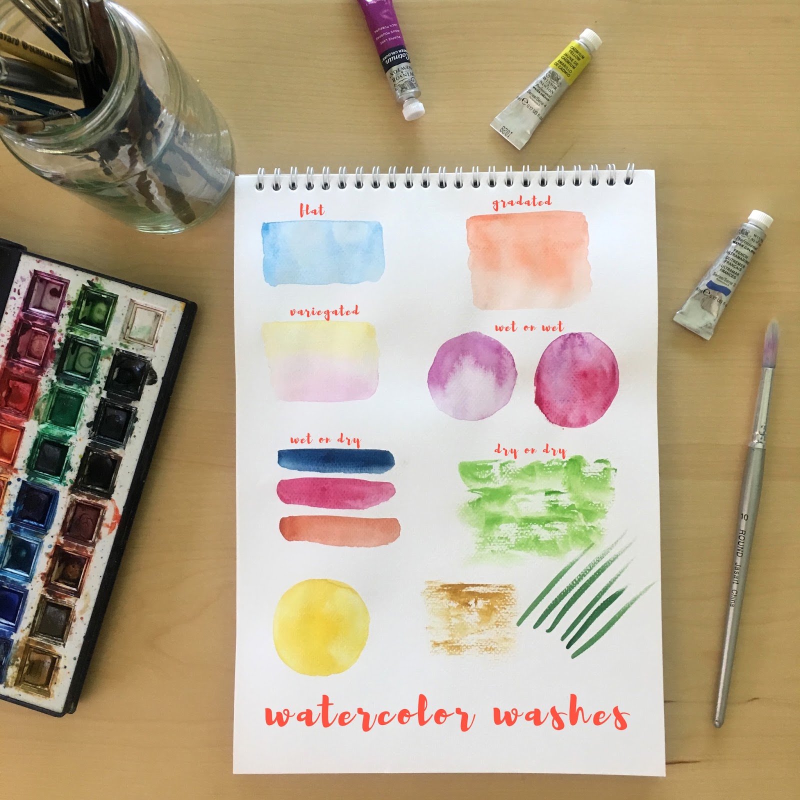 The Blooming Orchids: Basic Watercolor Washes Tutorial