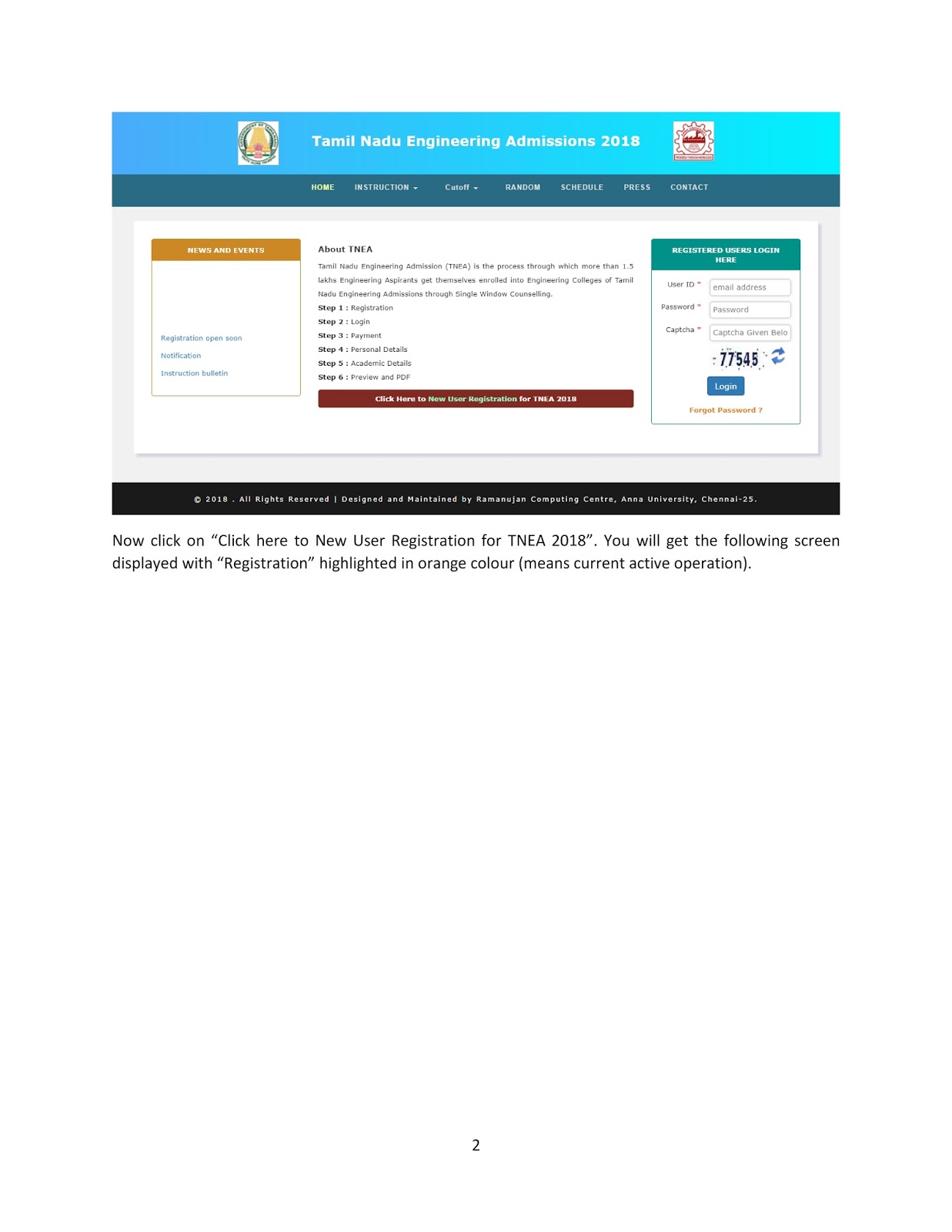 TNEA 2018 - Online Registration - Anna University ~ Vidyarthiplus (V+ ...