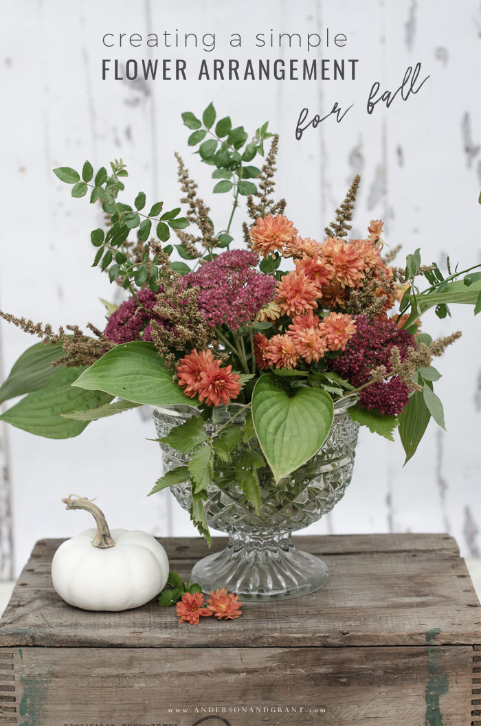 Creating a Simple Fall Flower Arrangement | anderson + grant
