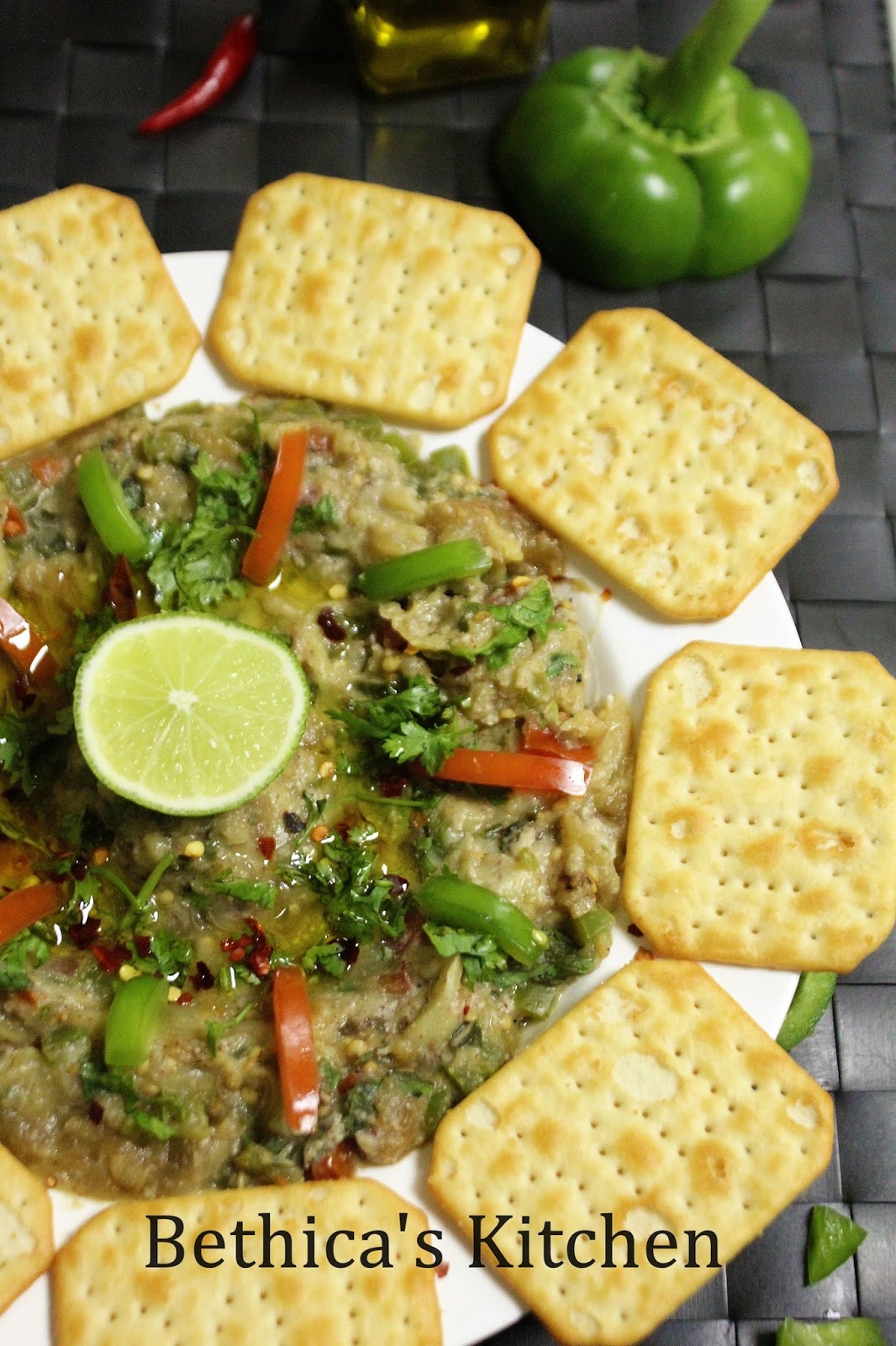 Bethica's Kitchen Flavours: Moutabel (Eggplant Dip - Middle Eastern Style)