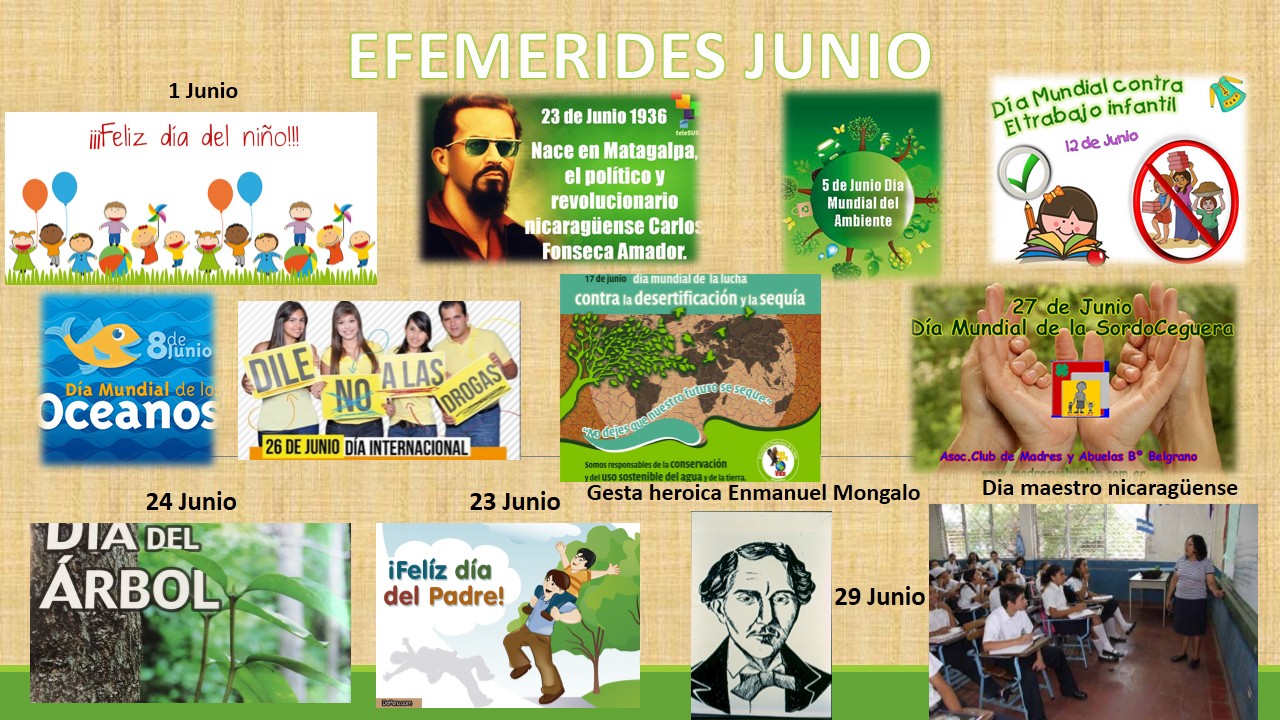 Colegio Publico Jose de la Cruz Mena: Efemerides Junio 2016