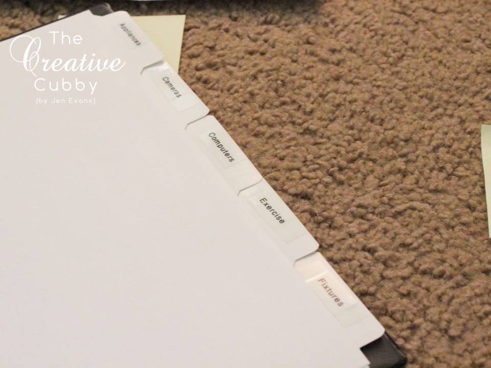 The Creative Cubby: Household Manuals Organizer