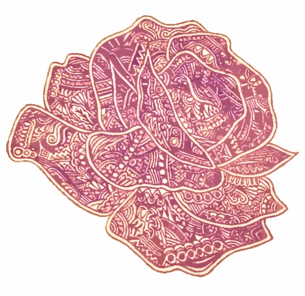 bryony drew a picture: Intricate Rose Illustration