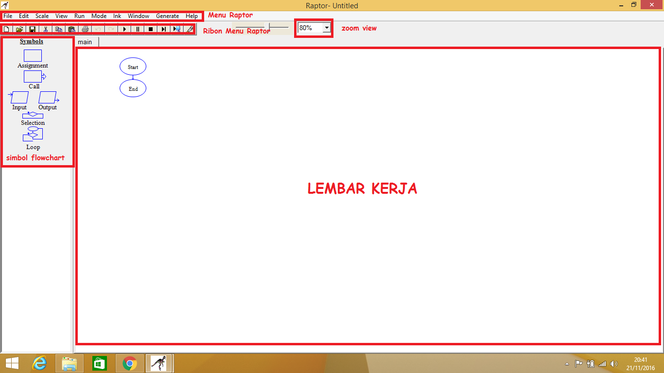 Membuat Flowchart dan Menjalankan Programnya Dengan RAPTOR - Autodika
